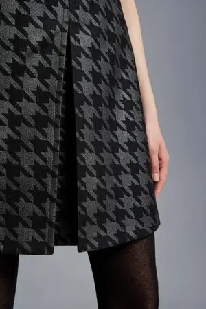 Moncler Frgmt Houndstooth Wool Mini Skirt