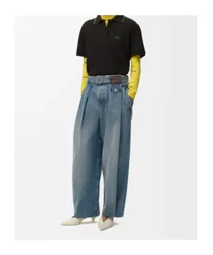 Loewe Pleated Loose Leg Jeans