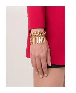 Moschino Logo-lettering Chain Bracelet