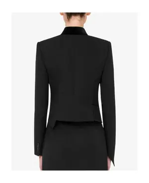 Moschino Wool Long-sleeved Casual Jacket