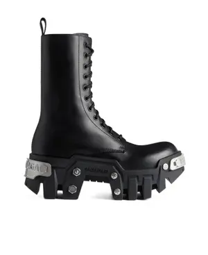 Balenciaga Bulldozer Round Toe Platform Boots