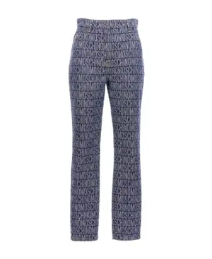 Moschino Logo-jacquard High-rise Slim-cut Jeans