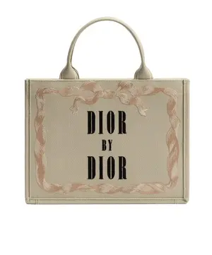 Dior Medium Book Tote With Strap - Beige