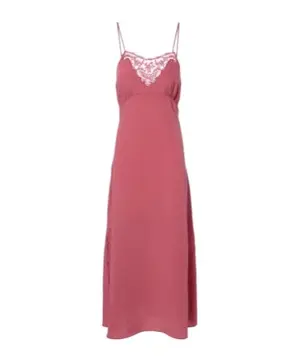 Chloé Lace-trimmed Silk Slip Dress
