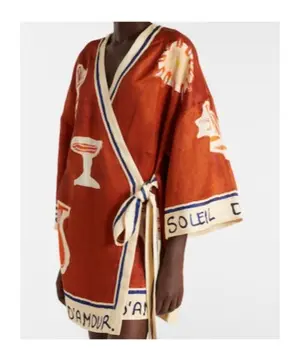 ALEMAIS X Lrnce Soleil D'amour Printed Wrap Dress