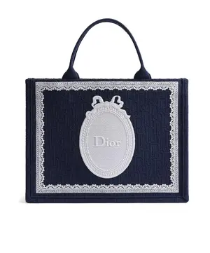Dior Medium Book Tote With Strap - Blue