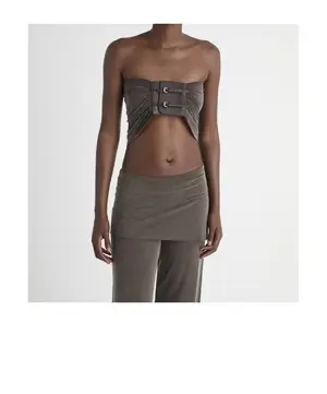 Paloma Wool Adriana Ii Double-buckle Belt Top