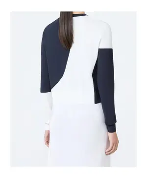 Max Mara Color-blocked Viscose Crepe Sweater