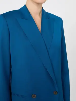 Max Mara Woollen Cloth Blazer Navy