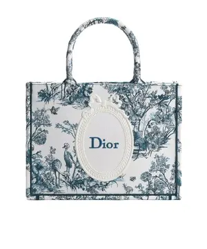 Dior Medium Book Tote With Strap - Blue
