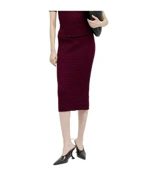 Dries Van Noten Woven Knit Midi Skirt