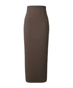 Khaite Winton Crepe Maxi Skirt - Brown