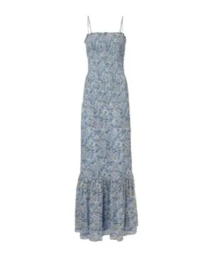 Veronica Beard Clem Floral Cotton And Silk Maxi Dress - Gray