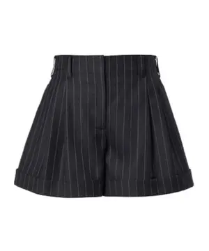Givenchy Pinstripe Wool Shorts - Black