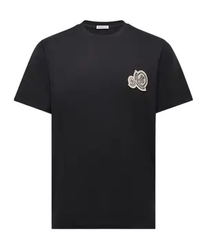 Moncler Logo Patch T-shirt - Black