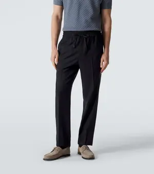 Brioni Asolo Wool Straight Pants