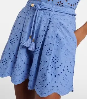 Poupette St Barth Broderie Anglaise Cotton Shorts