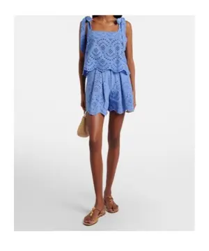 Poupette St Barth Broderie Anglaise Cotton Shorts
