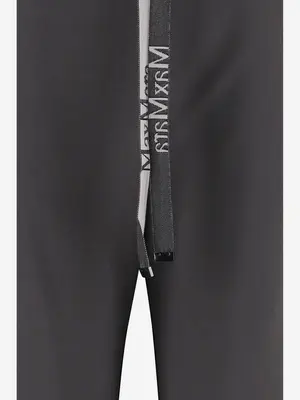 Max Mara Wide Leg Drawstring Pants - Dark Gray