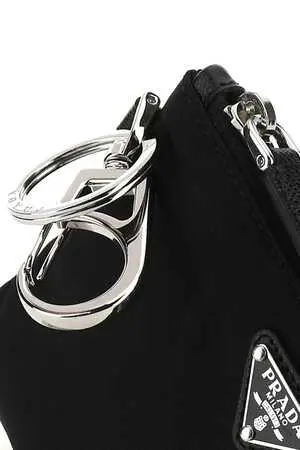Prada Logo Plaque Pouch Keyring