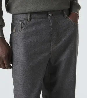 Brunello Cucinelli Virgin Wool Straight Pants