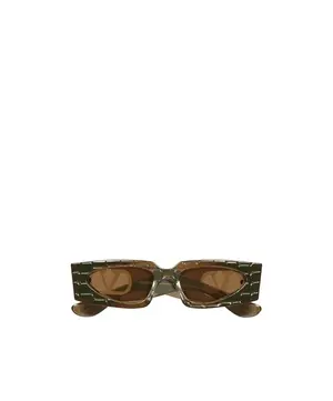 Valentino Garavani Rectanuglar Frame Sunglasses - Brown
