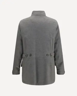 Brunello Cucinelli Cashmere High Neck Jacket - Gray