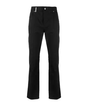 Moschino Plaque Straight Leg Pants - Black