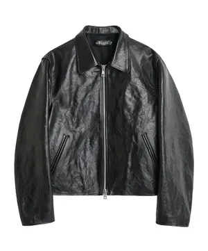 Our Legacy Top Dyed Leather Mini Jacket - Black