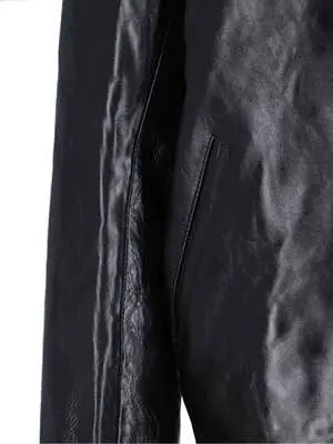 Our Legacy Dyed Leather Zip-up Jacket - Black