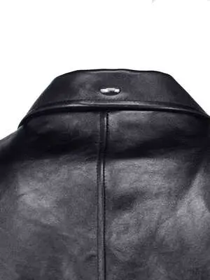 Our Legacy Dyed Leather Zip-up Jacket - Black