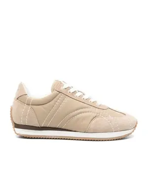 TOTEME Quilted Lace-up Sneakers - Sand