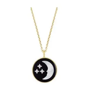 Dior Rose Céleste Medallion Necklace - Black