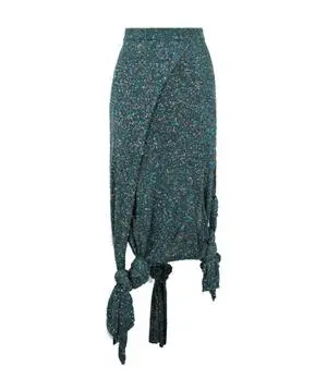 Loewe Knot-detail Knitted Skirt - Blue