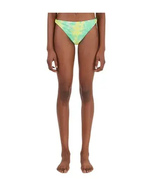 GANNI Tie-dye Bikini Bottoms - Brown