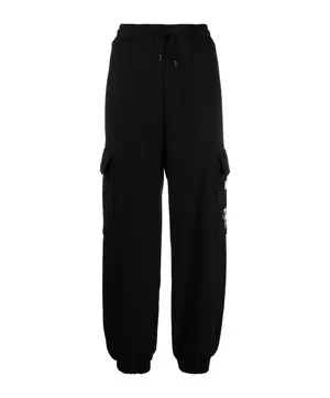 Moschino Teddy Bear Printed Tapered Leg Track Pants - Black