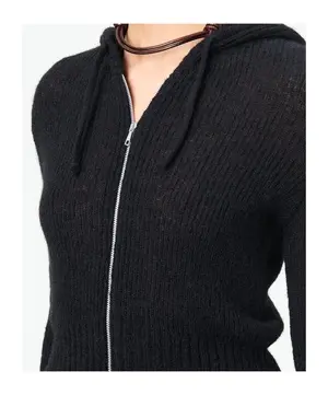 Our Legacy Compact Hood Knitted Zip-up Cardigan