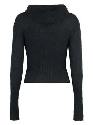 Our Legacy Compact Hood Knitted Zip-up Cardigan - Black