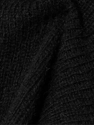 Our Legacy Compact Hood Knitted Zip-up Cardigan - Black