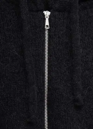 Our Legacy Compact Hood Knitted Zip-up Cardigan - Black