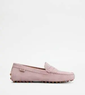 TOD'S Gommino Loafers In Suede - Violet