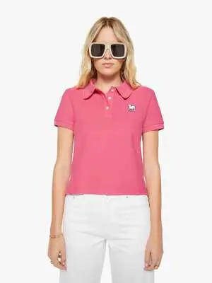 MOTHER The Split S/s Polo Shirt With Embroidered Lamb - Multi
