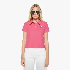 MOTHER The Split S/s Polo Shirt With Embroidered Lamb - Multi
