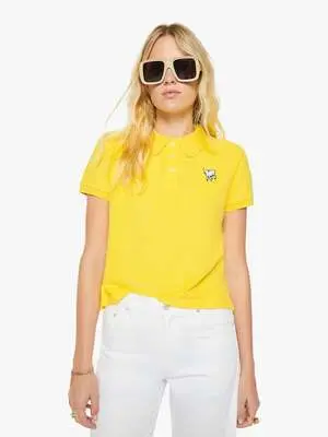 MOTHER The Split S/s" Embroidered Polo Shirt - Multi