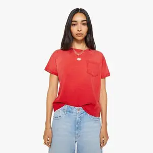 MOTHER The Cuffed Pocket Shirt - Red