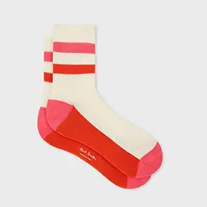 Paul Smith And Pink Ribbed Socks
