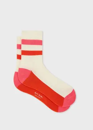 Paul Smith And Pink Ribbed Socks