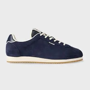 Paul Smith Dark Navy Suede 'atlanta' Trainers - Blue