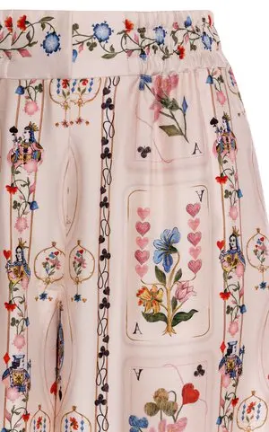 Agua Bendita Tota Hechizo Silk Straight Leg Pants