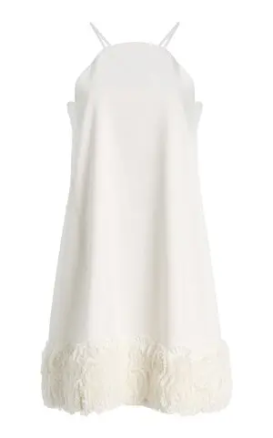 Alexis Merano Ruffled Crepe Mini Dress - White